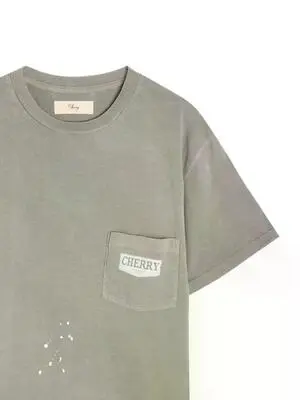 CHERRY LA Paint-splatter Chest-pocket T-shirt