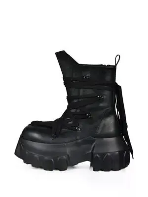 Rick Owens Megalace Mega Tractor Lace-up Chunky-sole Boots