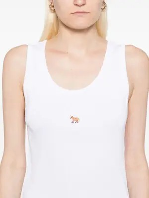 Maison Kitsuné Baby Fox Embroidered Cotton Tank Top