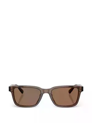 Brooks Brothers Rectangle Frame Sunglasses - Brown