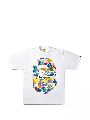 A BATHING APE Ape Head Camouflage-print T-shirt - White