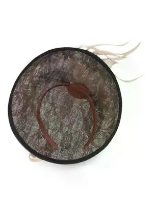 Vintage Feather-detail Fascinator Hat