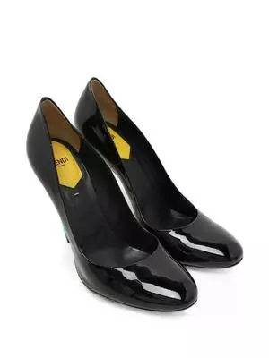 Fendi Patent Sculptural-heel Pumps - Black