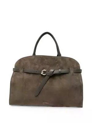 COCCINELLE Buckle-detail Suede Shoulder Bag - Green