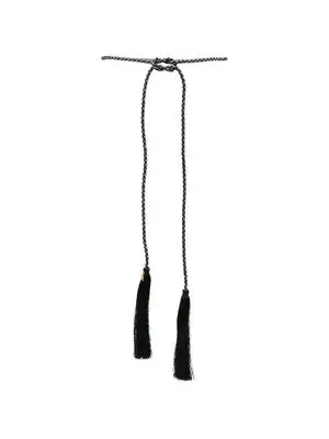 FORTE_FORTE Embellished Tassel Belt - Black