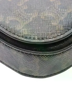 Celine 2000-2026 Small Triomphe Coated Canvas Triomphe Crossbody Bag