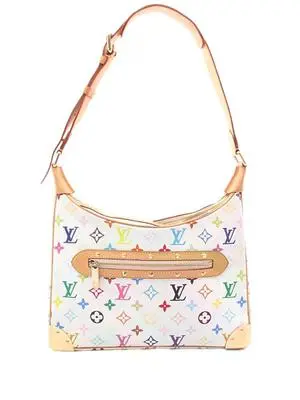 LOUIS VUITTON 2003 Monogram Multicolore Boulogne Shoulder Bag - White