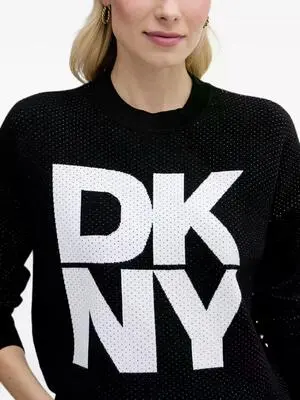 Dkny Logo-embellished Crewneck Sweatshirt
