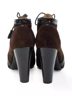 TOD'S Lace-up Tassel Ankle Boots