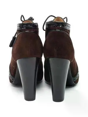 TOD'S Lace-up Tassel Ankle Boots