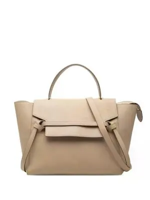 Celine 2020 Mini Grained Calfskin Belt Bag Satchel - Neutrals