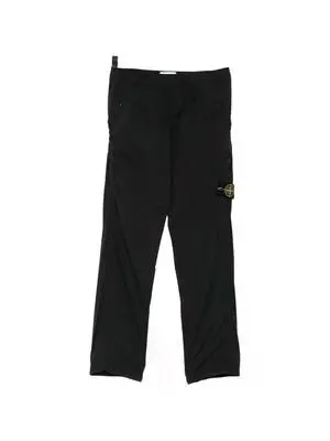 Stone Island Logo-patch Drawstring Trousers - Black