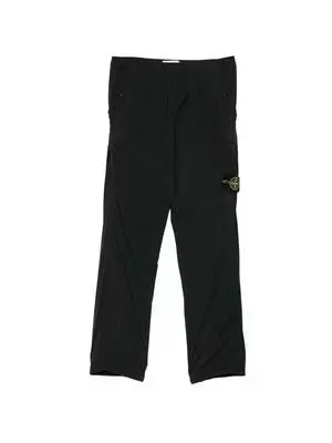 Stone Island Logo-patch Drawstring Trousers - Black