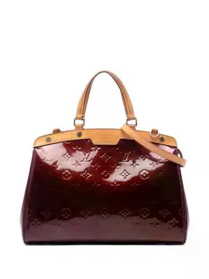LOUIS VUITTON 2012 Monogram Vernis Brea Mm Satchel - Red