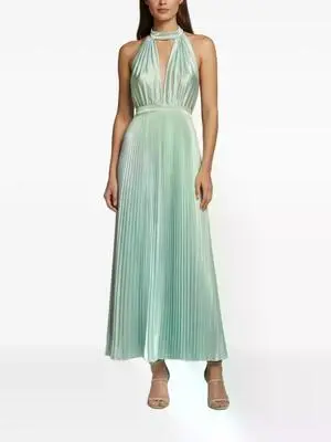ROKSANDA Plissé-effect Maxi Dress - Green