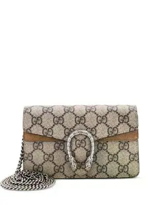 Gucci Dionysus Gg Coated Canvas Super Mini Crossbody Bag - Brown
