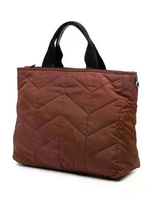 Prada 2000-2026 Impuntu Tessuto Satchel - Brown