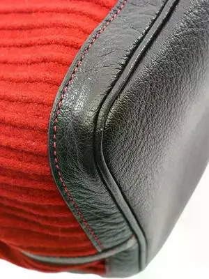 Hermès 2006 Ribbed Wool And Negonda Garden Party 36 Tote Bag - Red