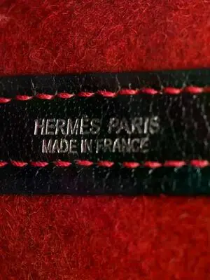 Hermès 2006 Ribbed Wool And Negonda Garden Party 36 Tote Bag - Red