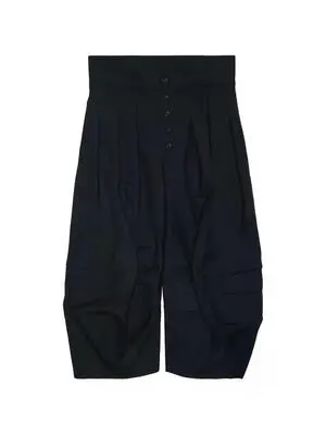 CHRISTOPHER NEMETH Pleated Button-fly Cropped Trousers
