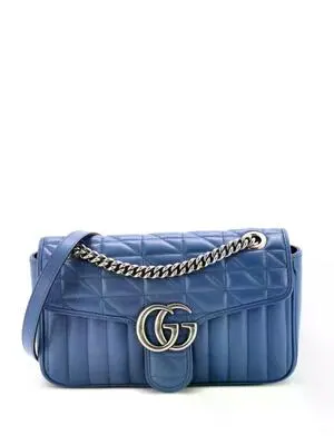 Gucci Gg Marmont Flap Shoulder Bag - Blue