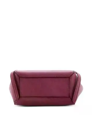Celine Textured Leather Pico Shoulder Bag - Purple
