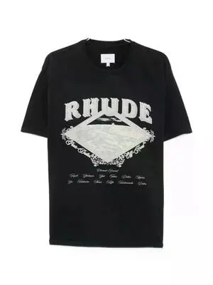 Rhude Dakar Convoy Logo-print T-shirt - Black