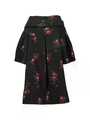 Kenzo Floral-print Shawl Collar Coat
