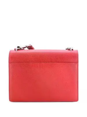 Saint Laurent Sunset Satchel Leather Medium Crossbody Bag - Red
