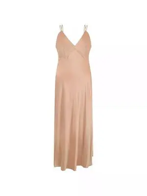 Alberta Ferretti V-neck Maxi Dress - Pink