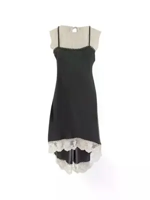 THE GARMENT Lace-trim Silk Dress - Black