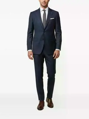 TOM FORD Checked Single-breasted Suit - Blue