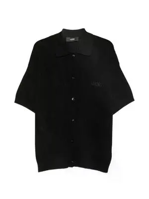 Amiri Crochet Short-sleeve Shirt - Black