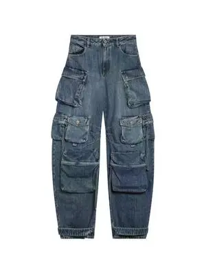 Attico Multi-pocket Cargo Pants - Blue