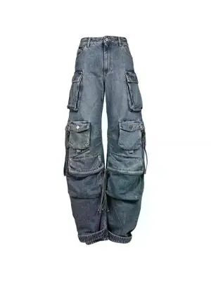 Attico Multi-pocket Cargo Pants - Blue