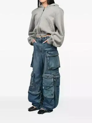 Attico Multi-pocket Cargo Pants - Blue