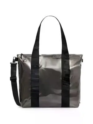 Rains Glossy Finish Tote Bag With Adjustable Shoulder Strap