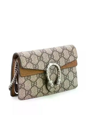 Gucci Dionysus Gg Coated Canvas Super Mini Crossbody Bag - Brown