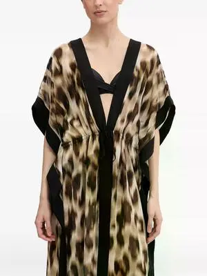 Dkny Leopard-print Kaftan