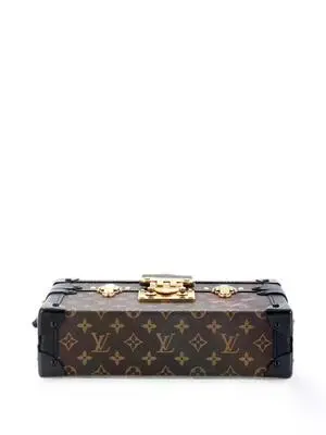 LOUIS VUITTON Petite Malle Handbag Monogram Canvas Clutch Bag - Black