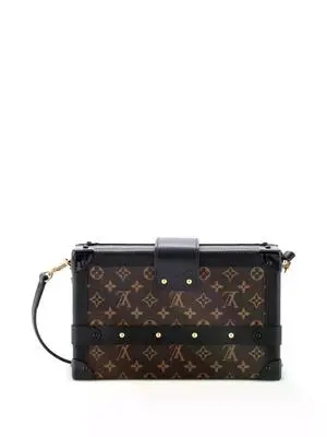 LOUIS VUITTON Petite Malle Handbag Monogram Canvas Clutch Bag - Black