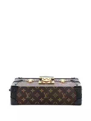 LOUIS VUITTON Petite Malle Handbag Monogram Canvas Clutch Bag - Black