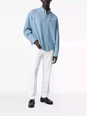 PT TORINO Logo-patch Tapered-leg Jeans - White