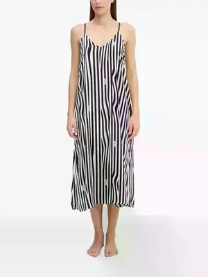 Dkny Striped Logo Print Nightdress