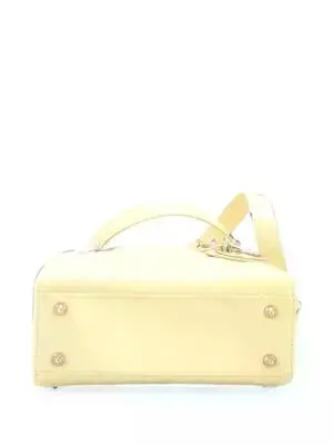 Dior Lady Bag Cannage Quilt Patent Small Satchel - Yellow