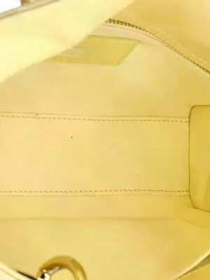 Dior Lady Bag Cannage Quilt Patent Small Satchel - Yellow
