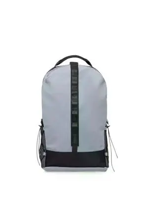 Rains Logo-tape Mesh-panel Backpack - Grey