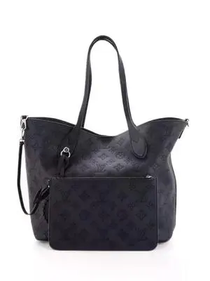 LOUIS VUITTON Blossom Mahina Leather Mm Tote Bag - Black