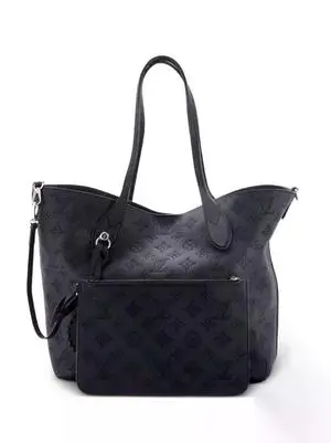 LOUIS VUITTON Blossom Mahina Leather Mm Tote Bag - Black