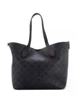 LOUIS VUITTON Blossom Mahina Leather Mm Tote Bag - Black